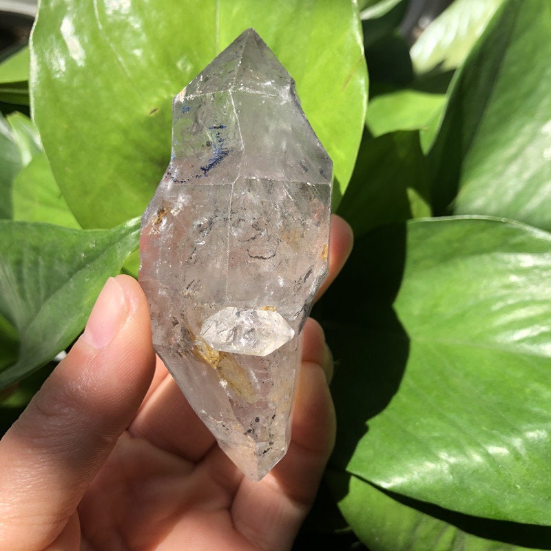 Natural Moving Water Bubble Quartz Crystal Enhydro Skeletal | Etsy