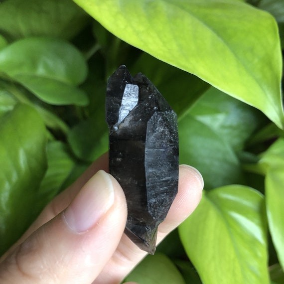 Natural Black Phantom Skeletal Quartz Elestial Quartz Crystal | Etsy