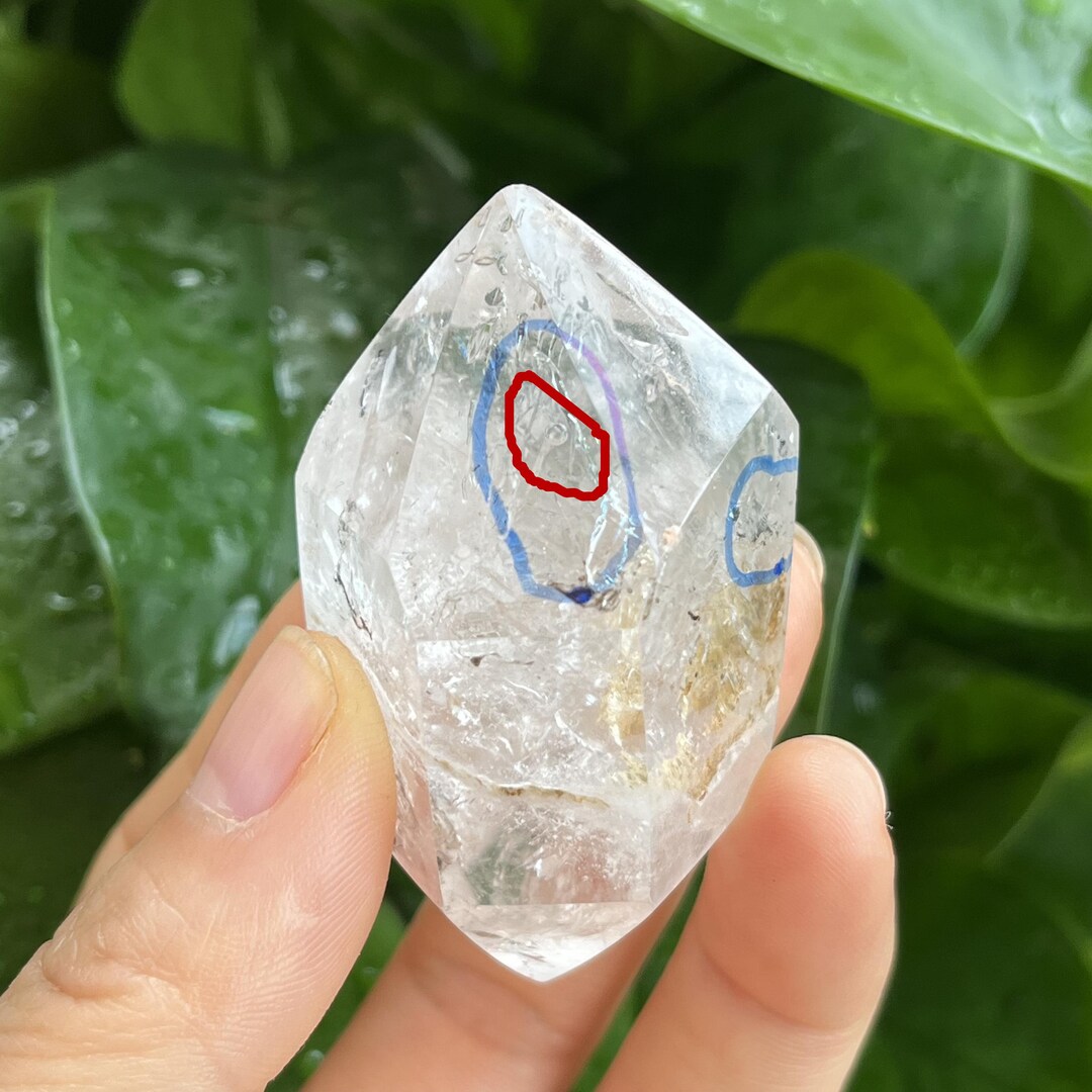 Natural Moving Water Bubble Quartz Enhydro Skeletal Quartz Crystal ...