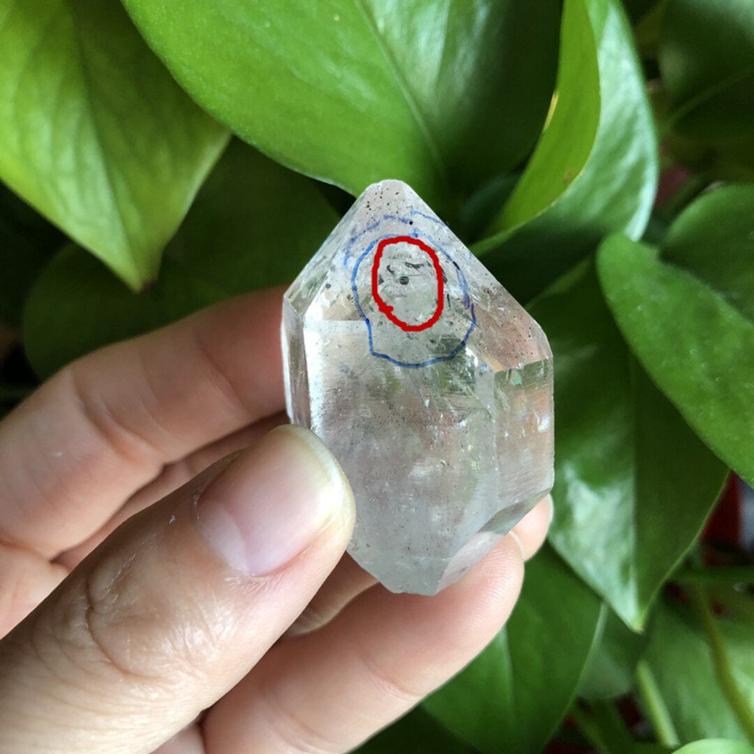 Natural Moving Water Bubble Quartz Crystal, Enhydro Skeletal Quartz ...