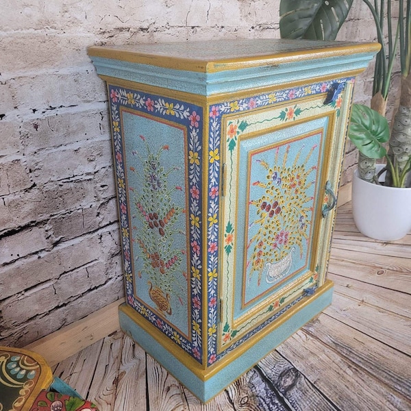 Hand Painted Cabinet - Etsy