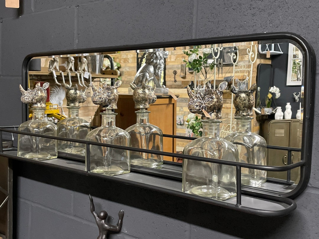 Black Wall Mirror Industrial Furniture - Etsy