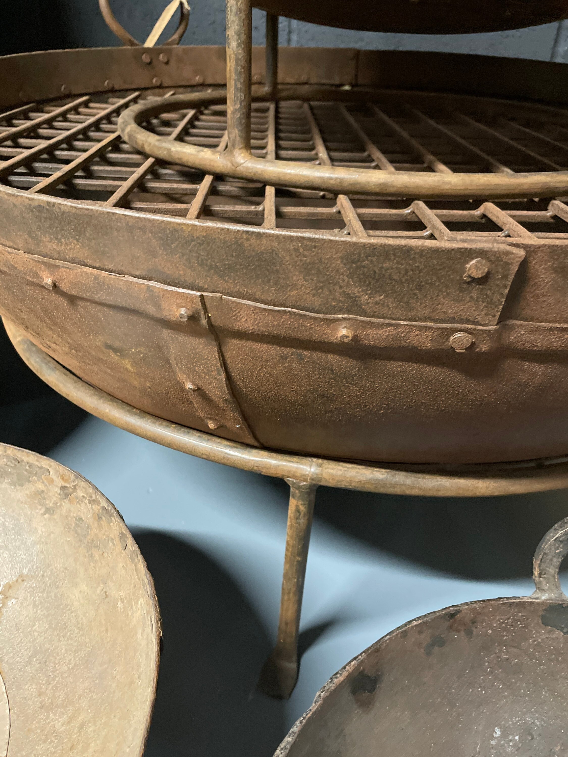 XL Iron Fire Pit Original Indian Kadai Bowl Large Bbq Grill - Etsy UK