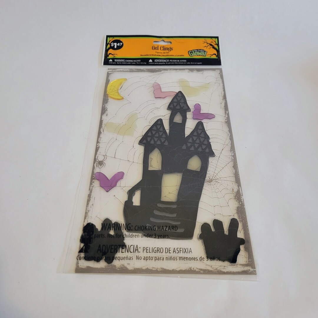 Halloween Haunted House Gel Window Clings. New in Packaging. - Etsy