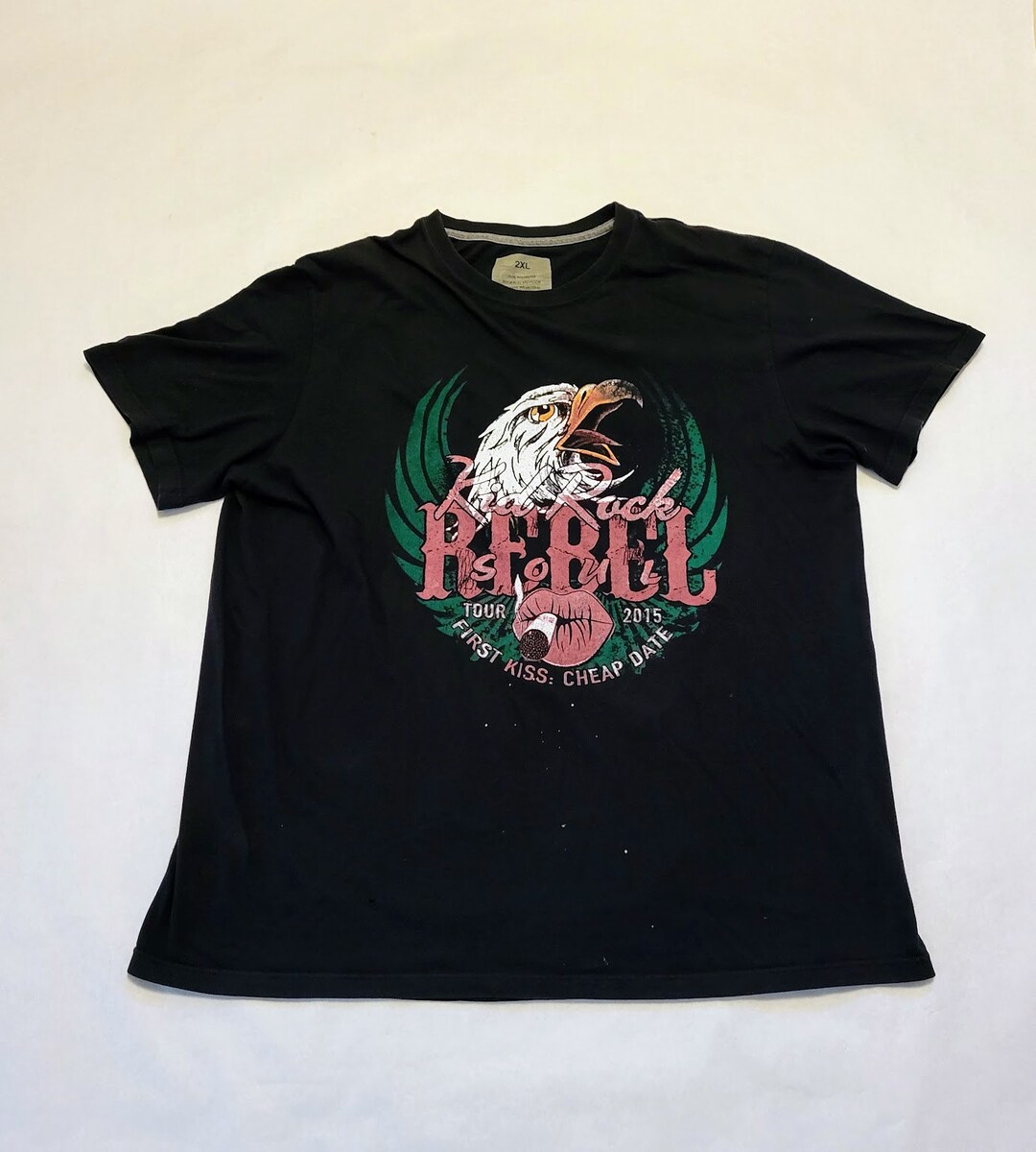 Rare Kid Rock Rebel Soul First Kiss Cheap Date Concert Tour T Shirt ...