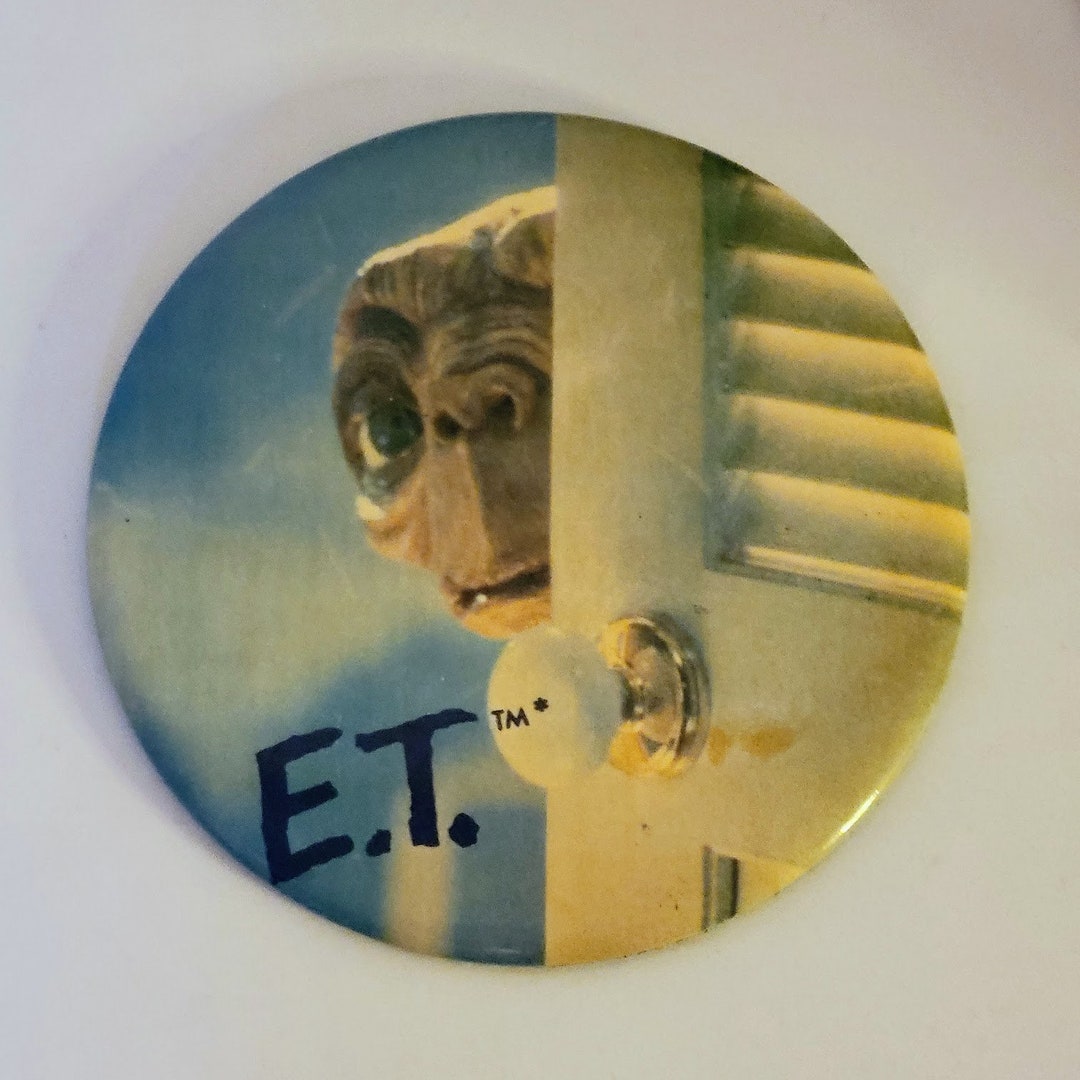 Vintage E.T. the Extra Terrestrial Large Button Easel Stand 1982. Rare ...