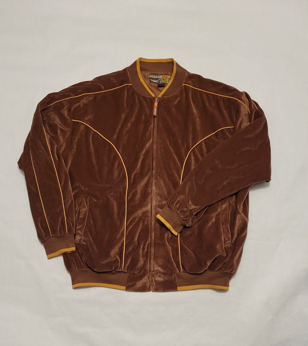Vintage VEEZO Wear Authentic Gear 100% Polyester Track Jacket Front Zip ...