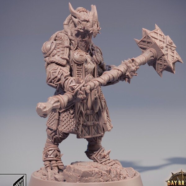 Dragonborn Fighter Miniature - Etsy