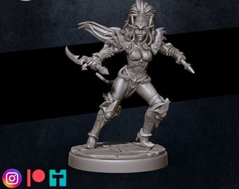 Valeera Sanguinar Warcraft 8K D&d/pathfinder 32mm 75mm 100mm Miniature ...