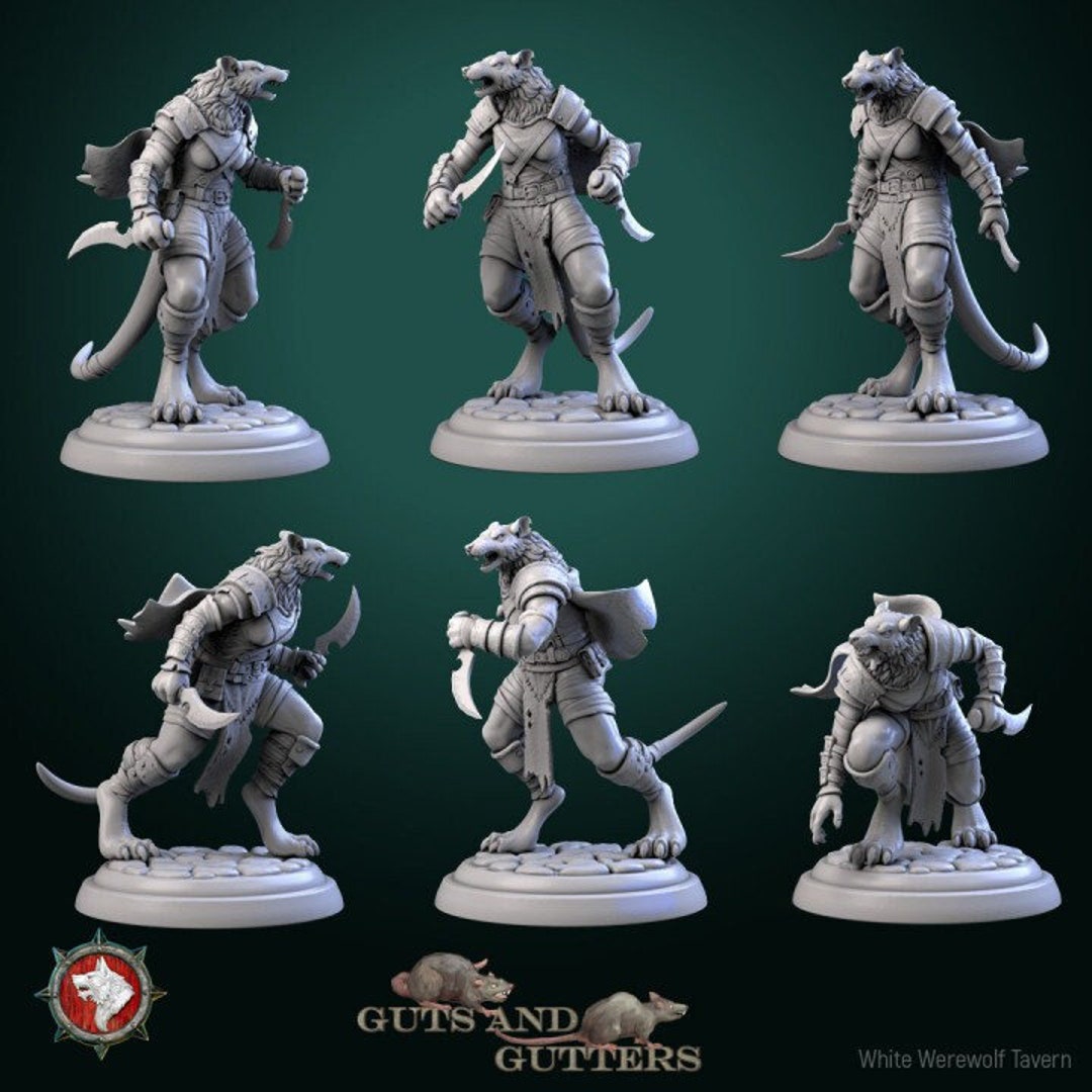 Female Rogue Rats Unpainted Miniature - Etsy