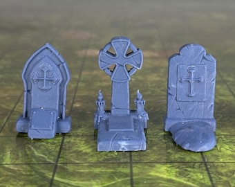 Multi-scale Headstone Dollhouse Miniature- Tiny Grave Marker- Diorama ...
