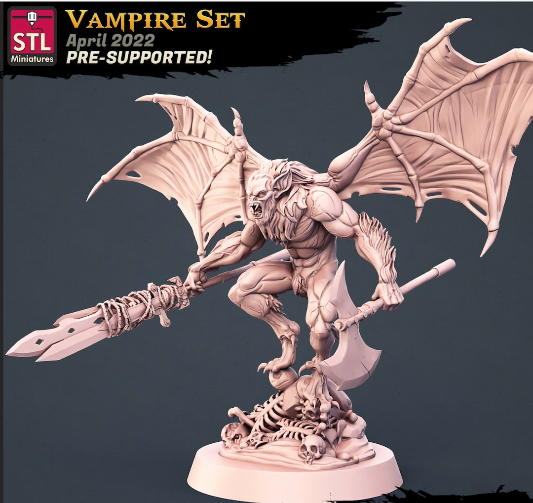 Vampire Bat Unpainted Miniature - Etsy
