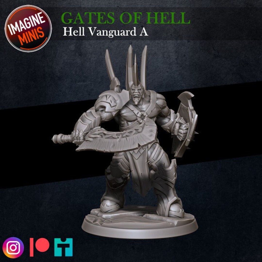 Hell Vanguard - Pose A - Unpainted Miniature - Etsy