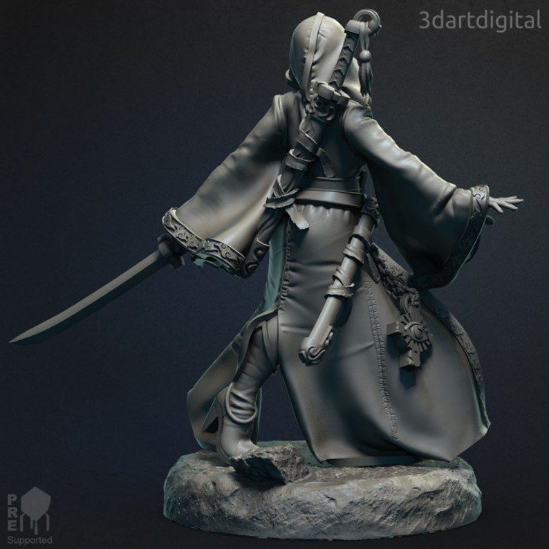 Female Monk Unpainted Miniature - Etsy