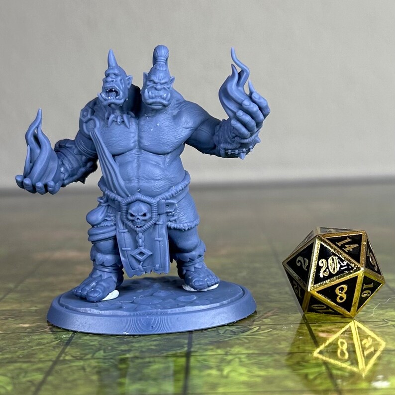 Two-headed Ogre Magi - 2 Poses - Unpainted Miniature - Etsy