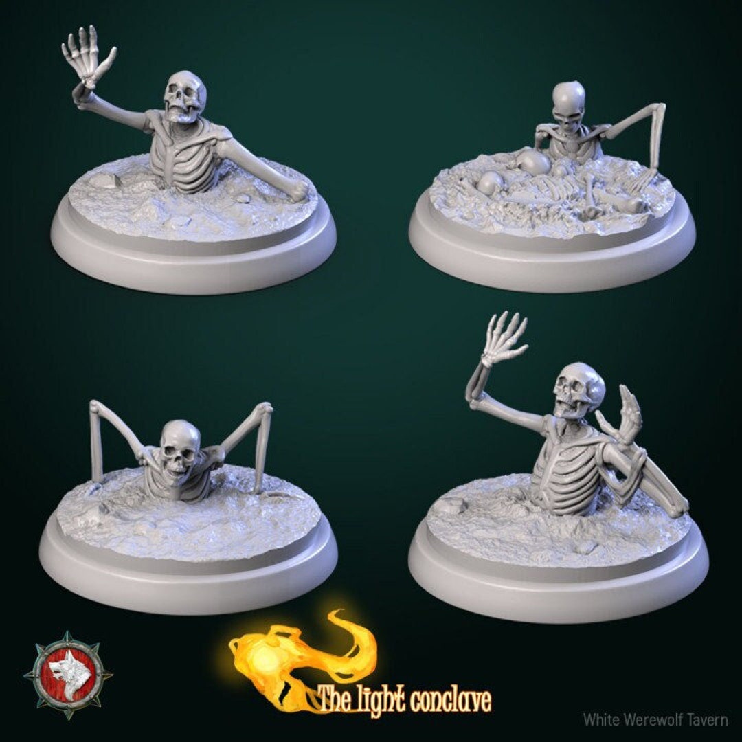 Crawling Skeletons - 32mm Scale - Unpainted Miniature - Etsy