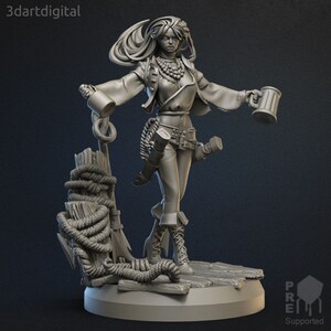 Female Pirate - Modular Miniatures - Unpainted Miniature - Etsy