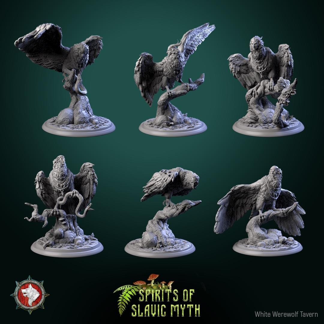 Sirin - Spirits of Slavic Myth - Unpainted Miniature - Etsy