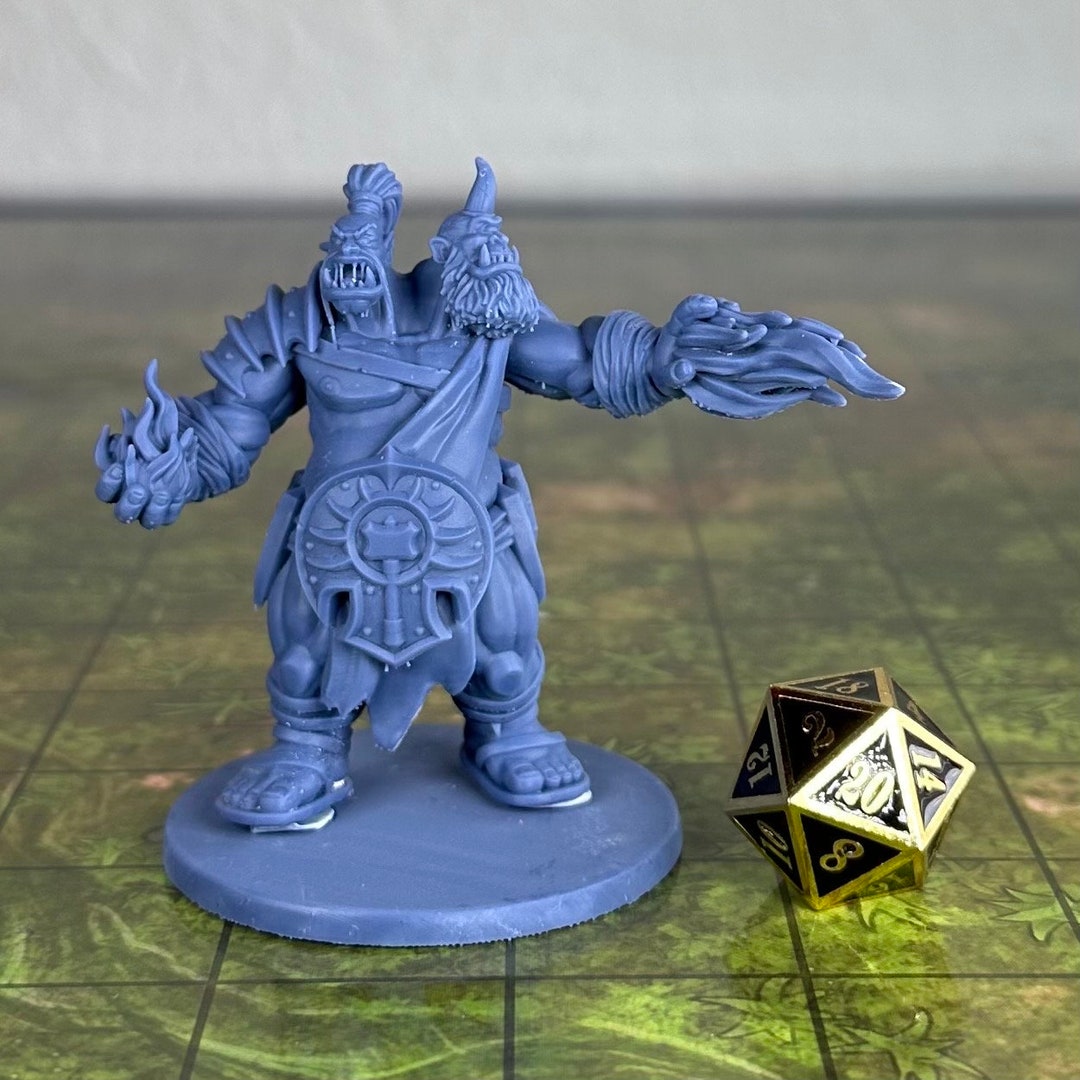 Two-headed Ogre Mage With Scrying Eye - 32mm Scale - Unpainted ...