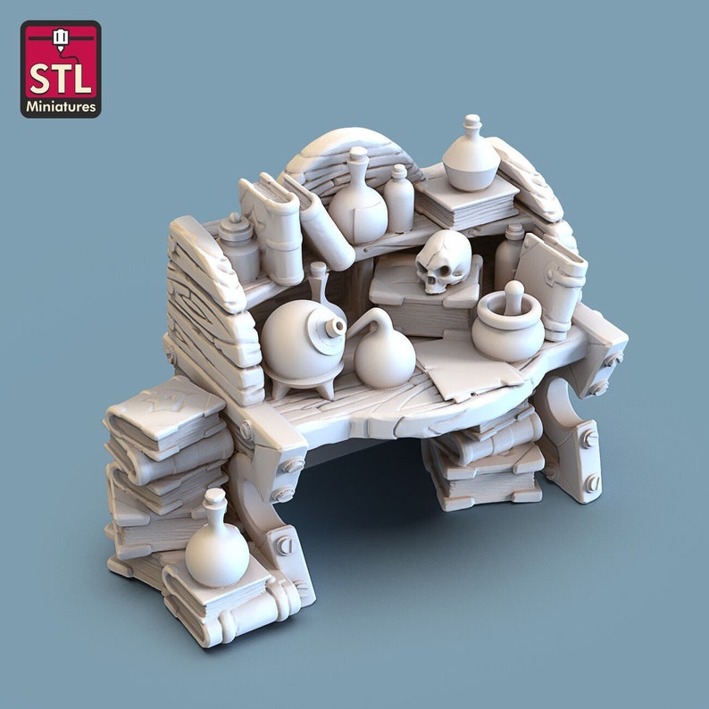 Alchemist Desk - Unpainted Miniature - Etsy