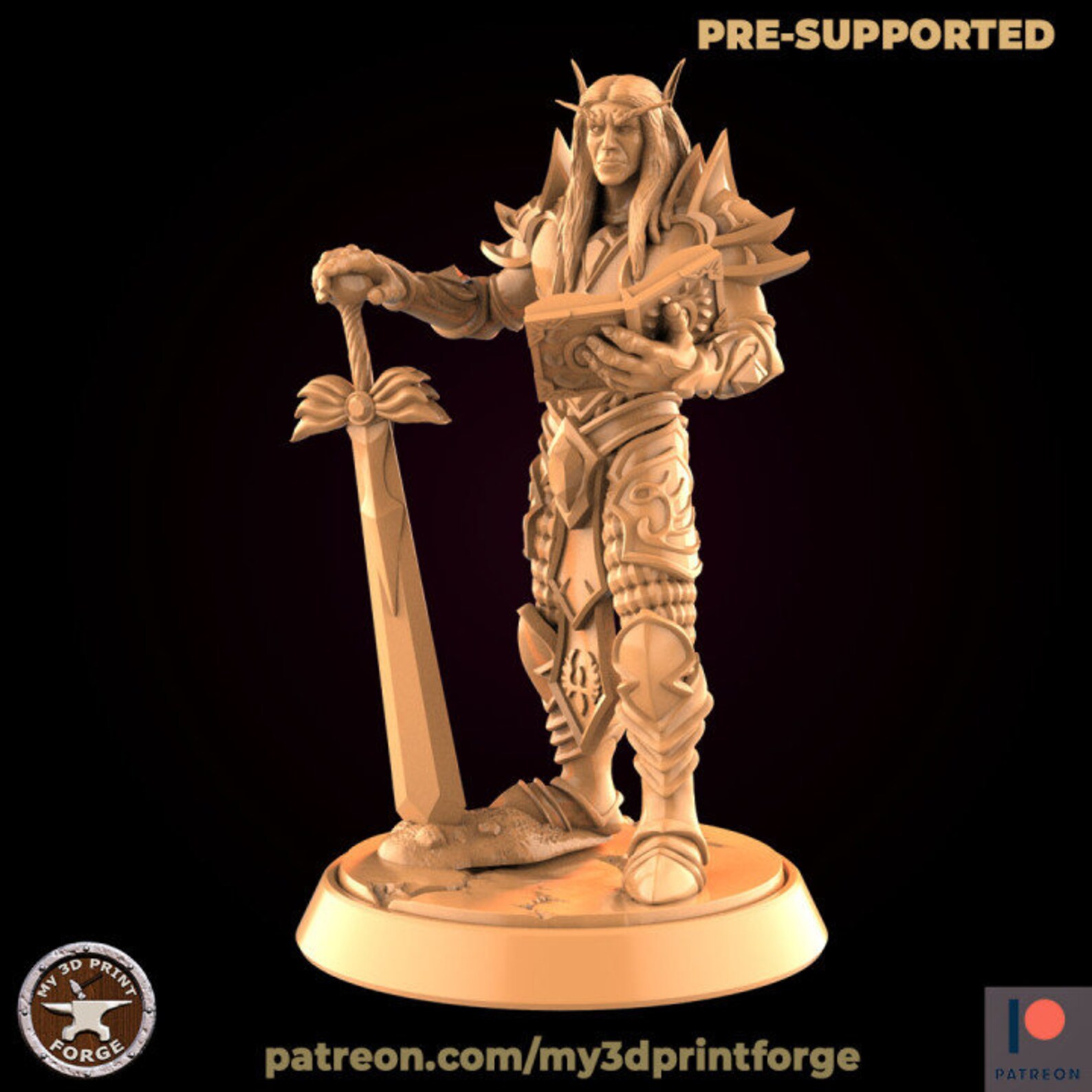 Elf Paladin - Unpainted Miniature - Etsy