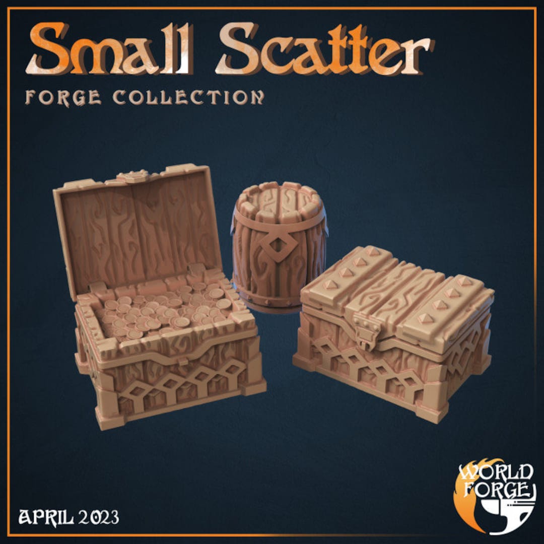 Small Storage Chests - Dwarf Forge Collection - Unpainted Miniature - Etsy