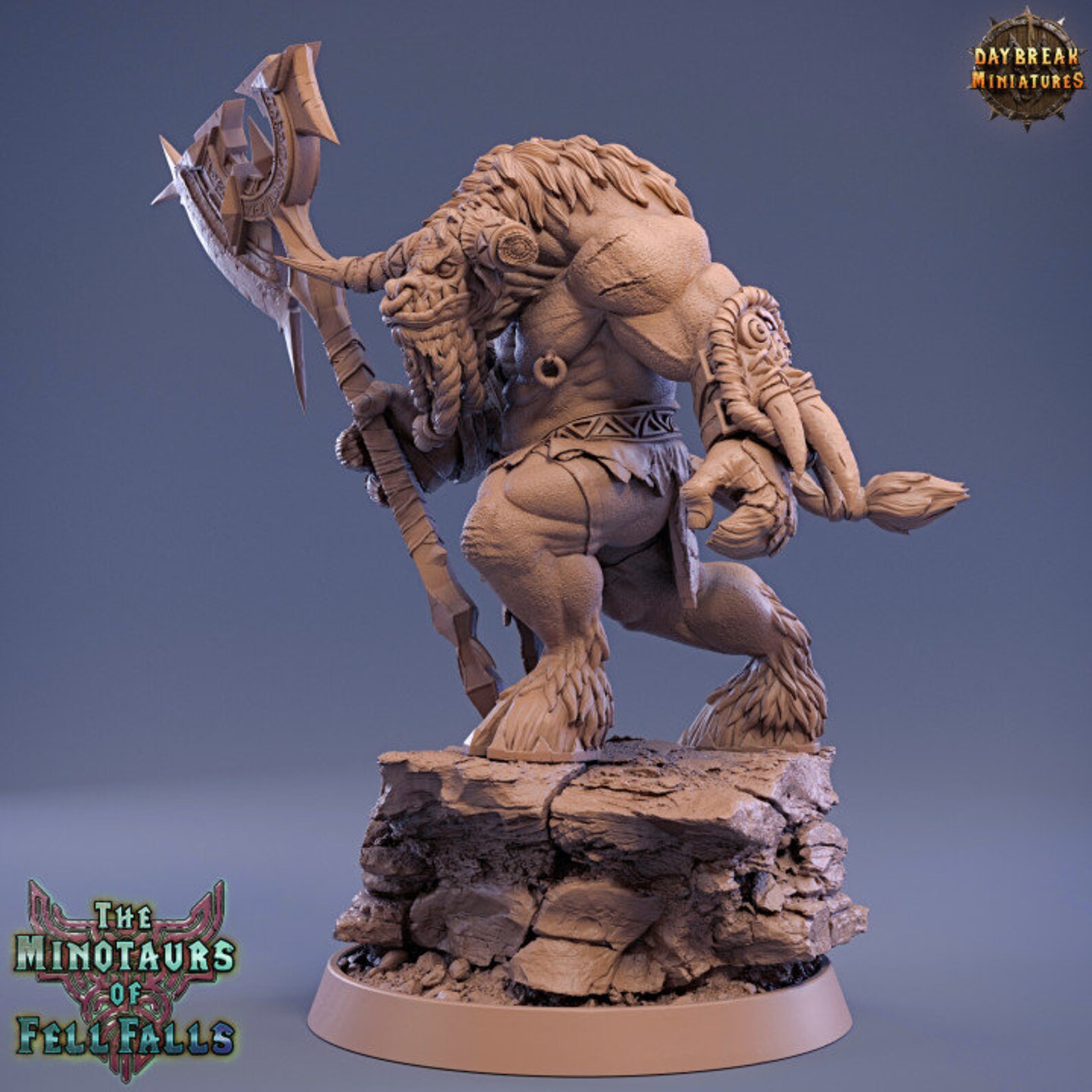Blotus Gusher Minotaur Fighter Unpainted Miniature - Etsy