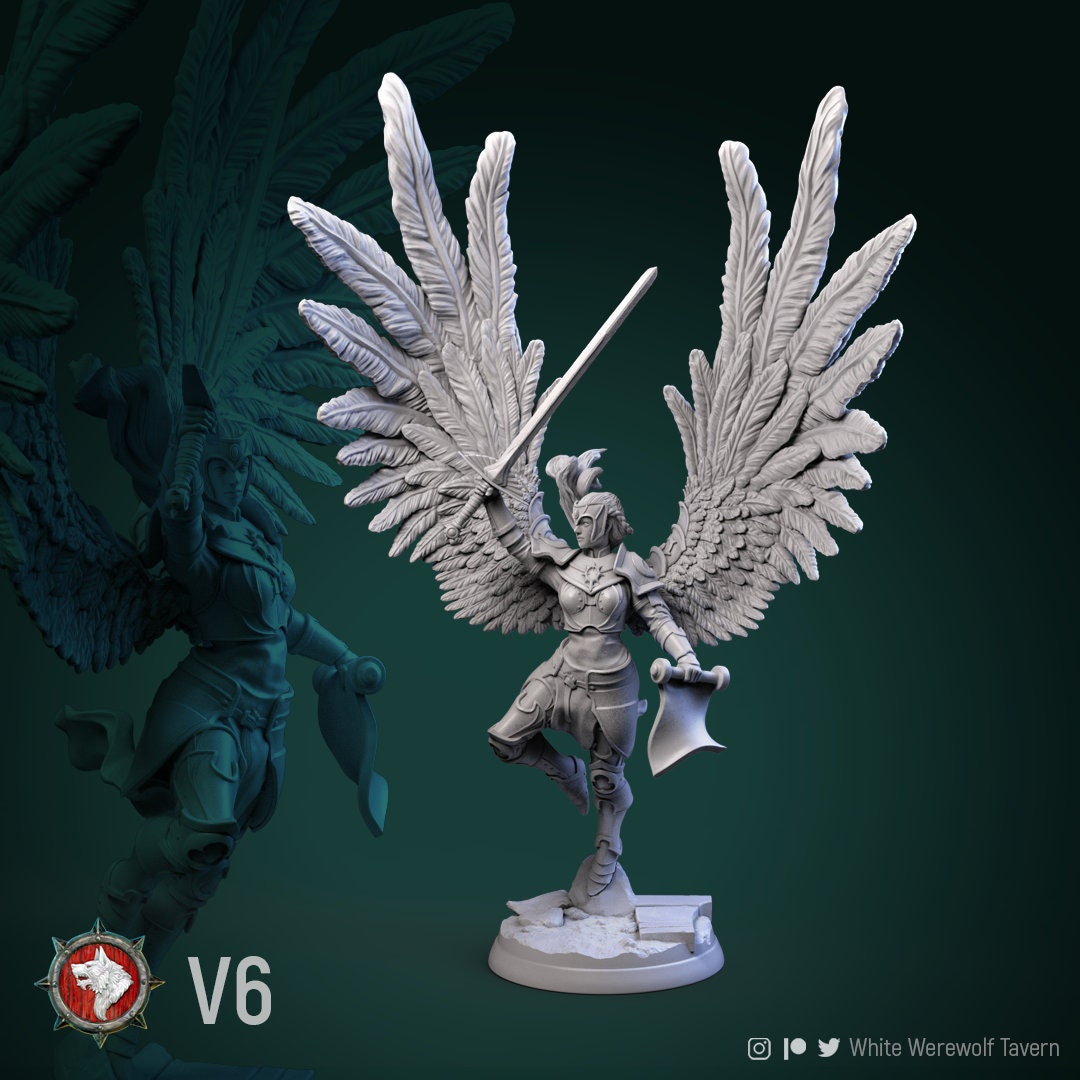 Valkyrie, Female Celestial - Pose 6 - Unpainted Miniature - Etsy