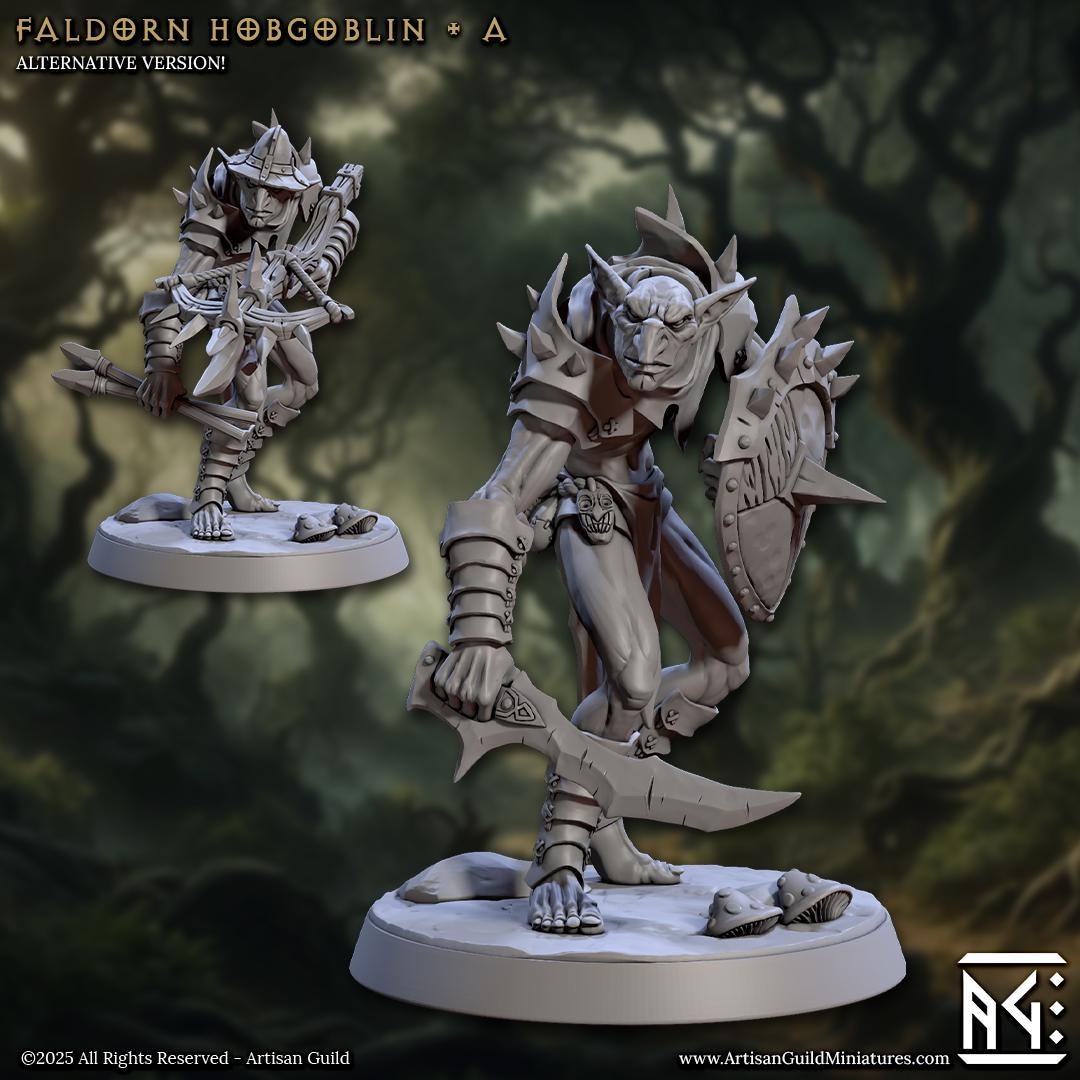Faldorn Hobgoblin, Pose A 32mm Scale Unpainted Miniature for Dnd, Pathfinder, Tabletop Rpgs ...