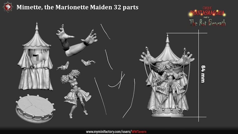 Mimette, Marionette Maiden - Unpainted Miniature - Etsy