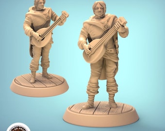 Male Elf Bard, Half-elf, Eladrin Miniature 28mm, 32mm,54mm,75mm, 100mm ...