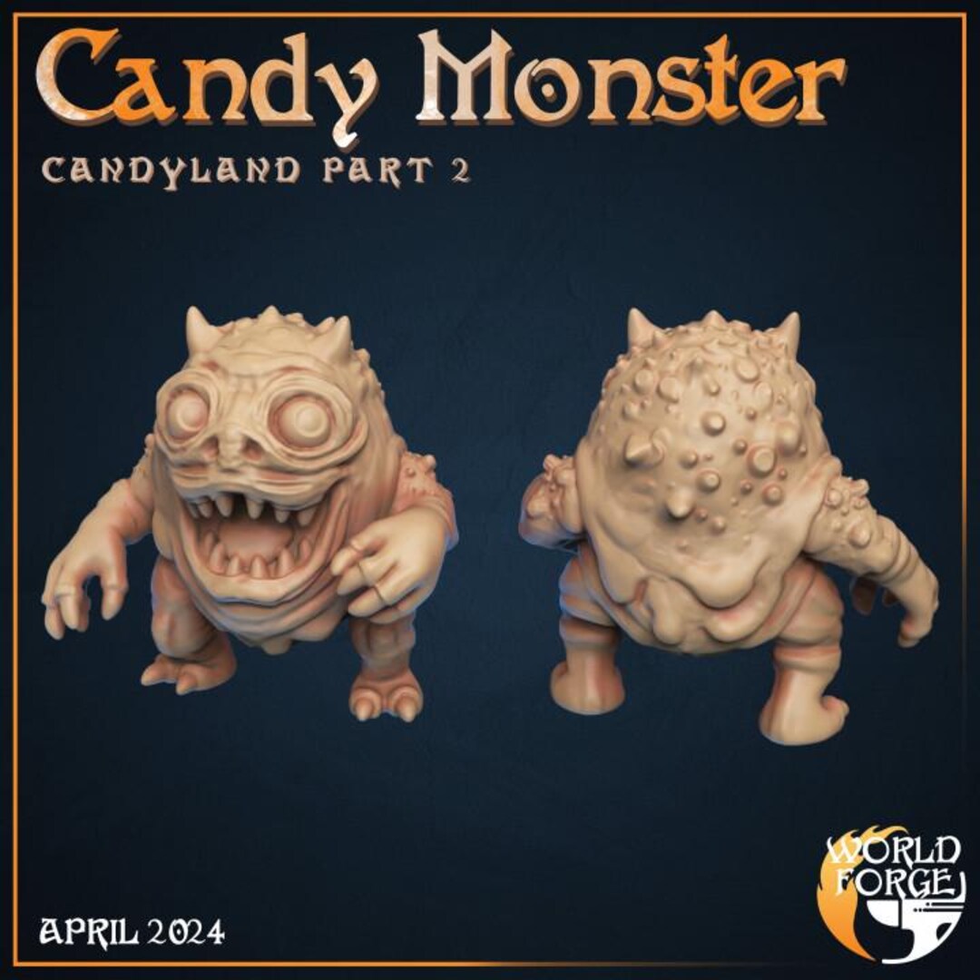 Candy Monster - Candyland Collection - Unpainted Miniature - Etsy UK