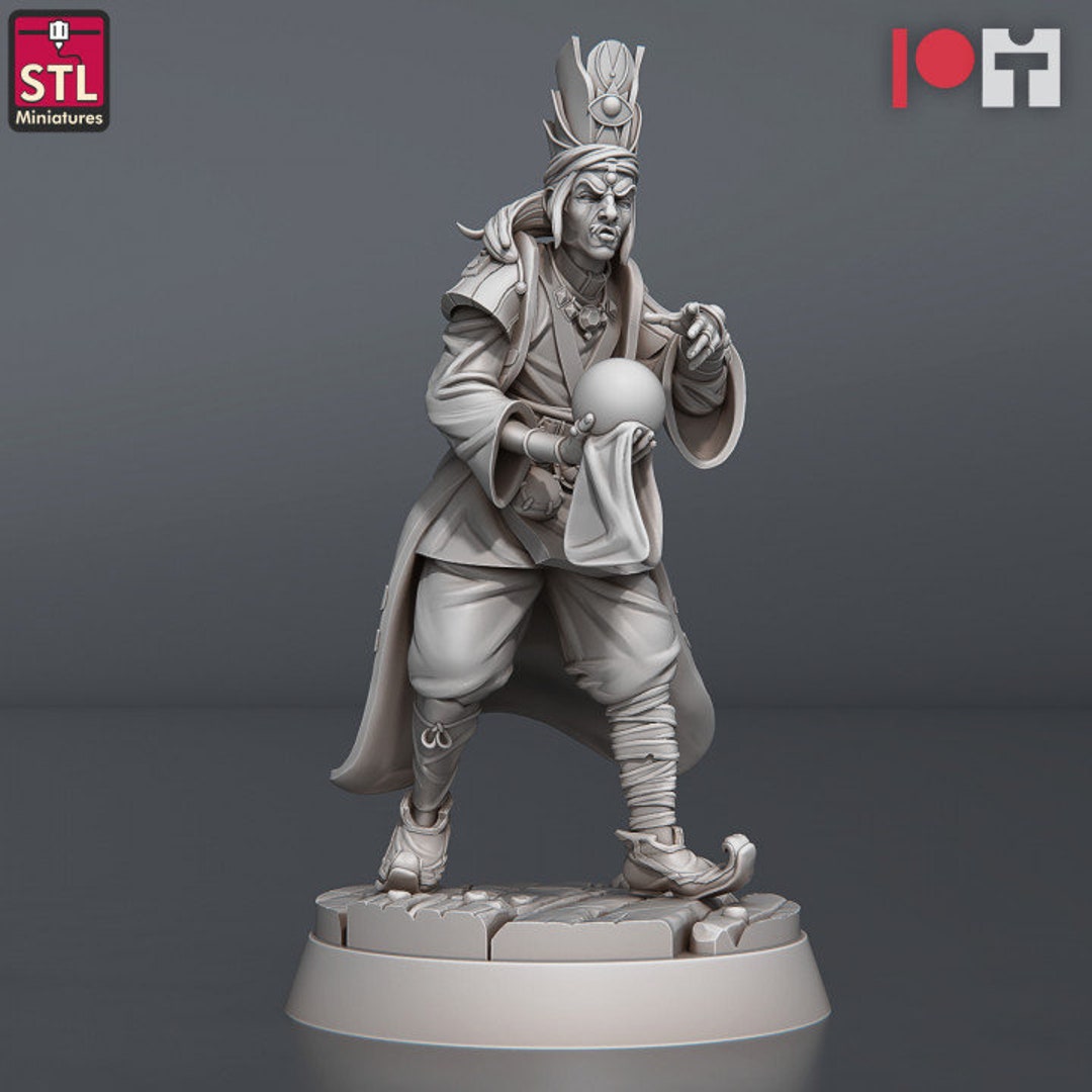 Male Fortune Teller - Carnival Set - 32mm Scale - Unpainted Miniature ...