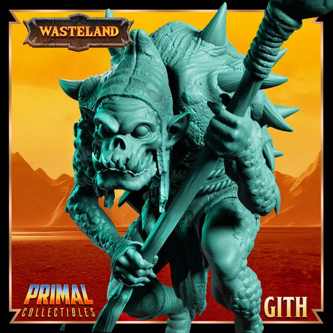 Gith - Wasteland Set - 28mm, 32mm, 75mm Scale - Unpainted Miniature for ...