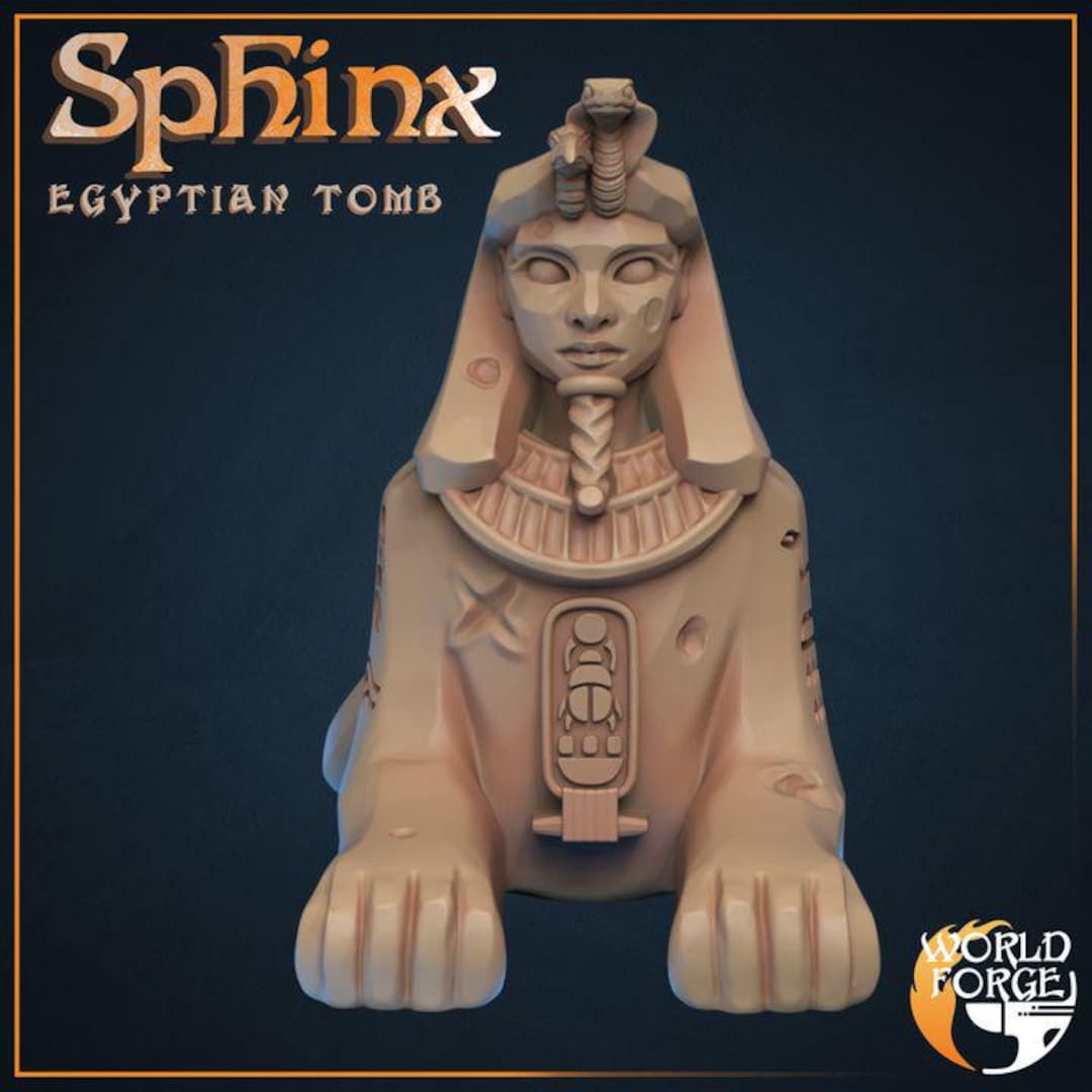 Sphinx - Egyptian Tomb Set - 32mm Scale - Unpainted Miniature - Etsy
