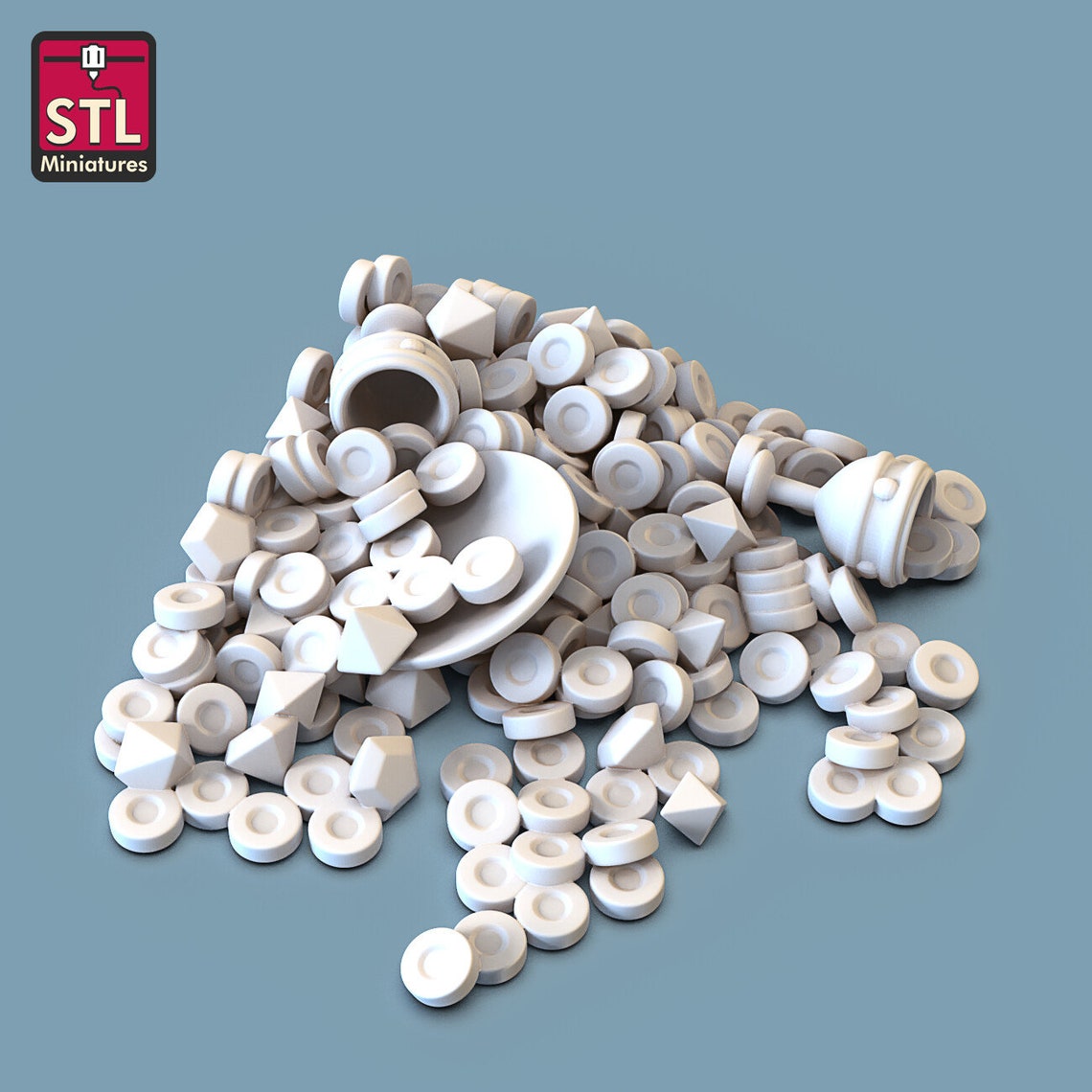 Treasure Pile Set Unpainted Miniature | Etsy