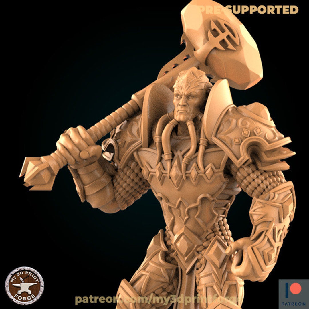 Draenei Paladin Unpainted Miniature - Etsy