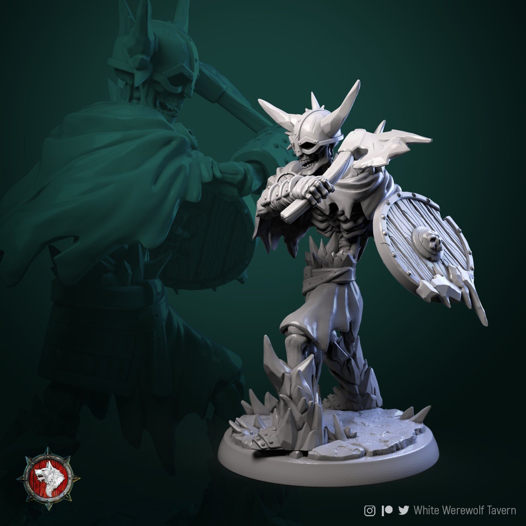 Frost Skeleton Pose 3 Unpainted Miniature - Etsy