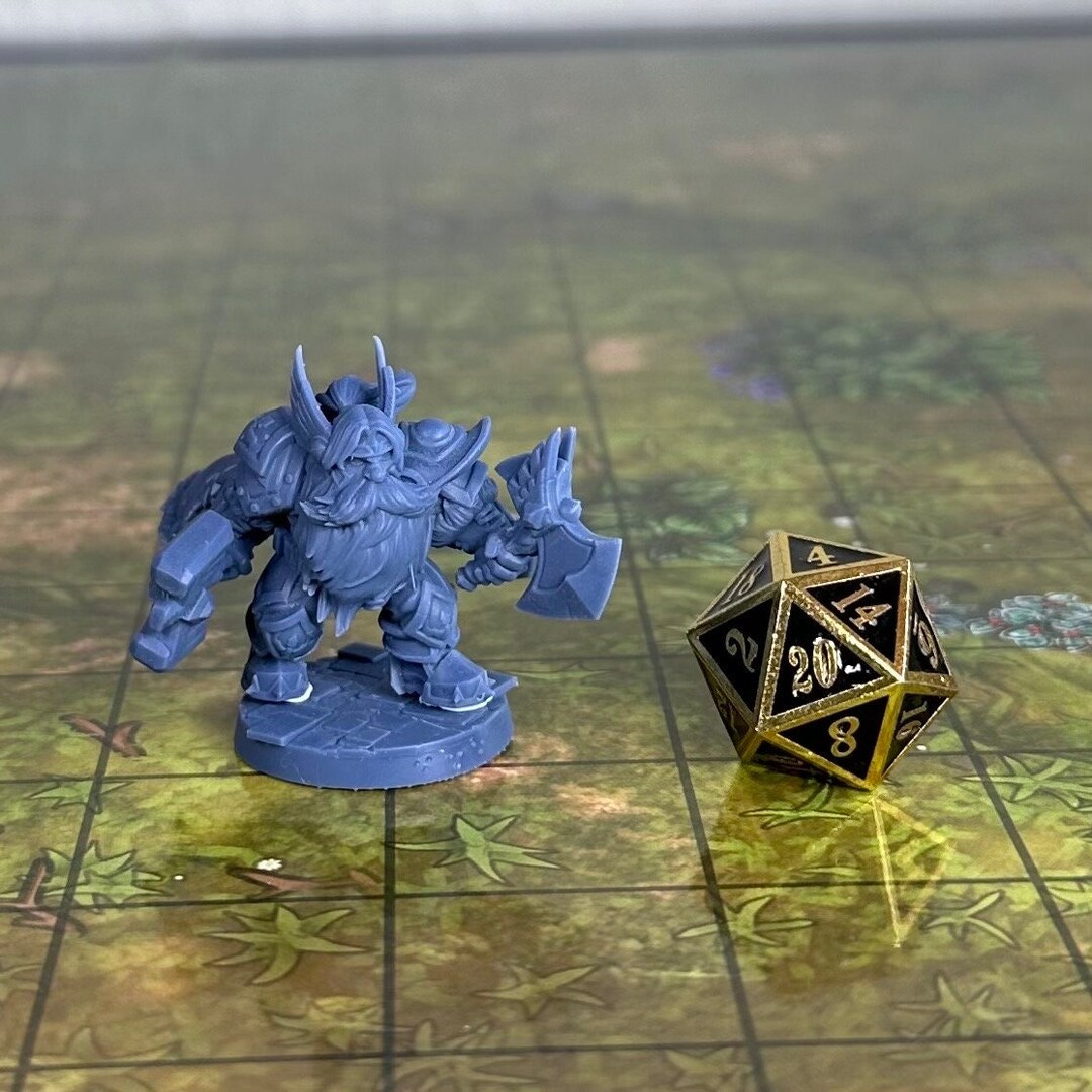 Dwarf General 32mm, 35mm Scale Unpainted Miniature for Dnd, Pathfinder ...