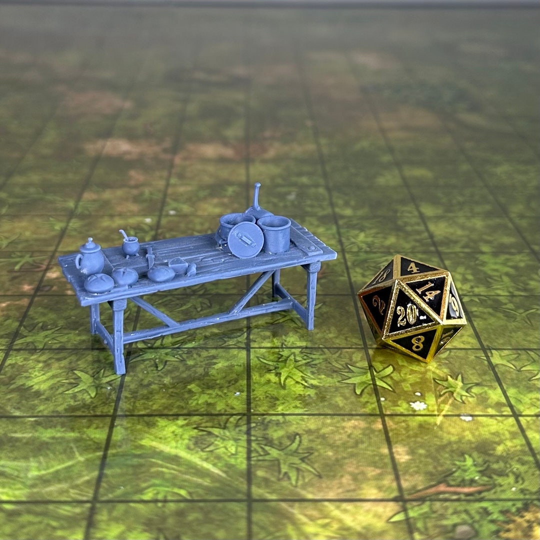 Cook's Table - 32mm Scale - Unpainted Miniature - Etsy