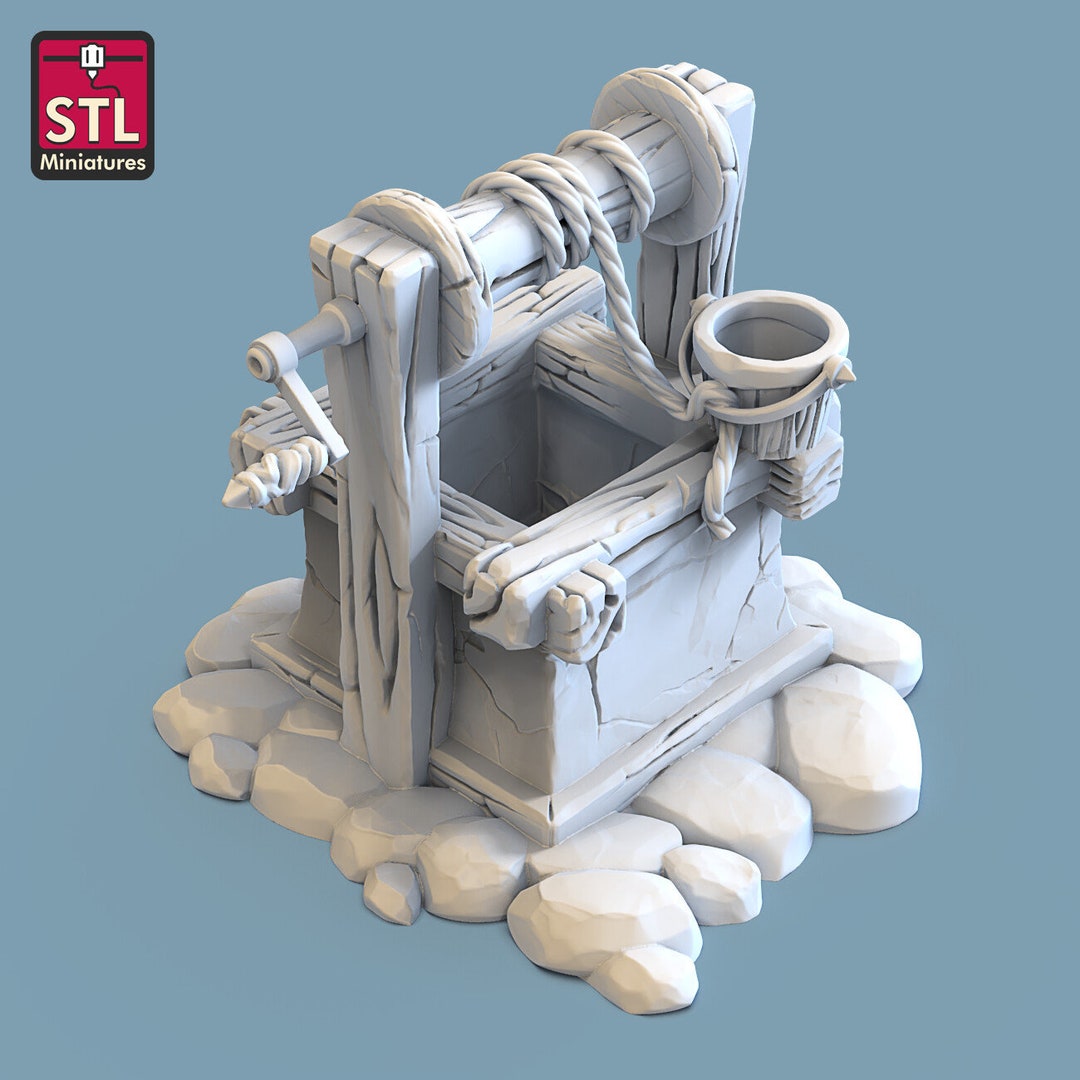 Simple Well - 32mm Scale - Unpainted Miniature - Etsy