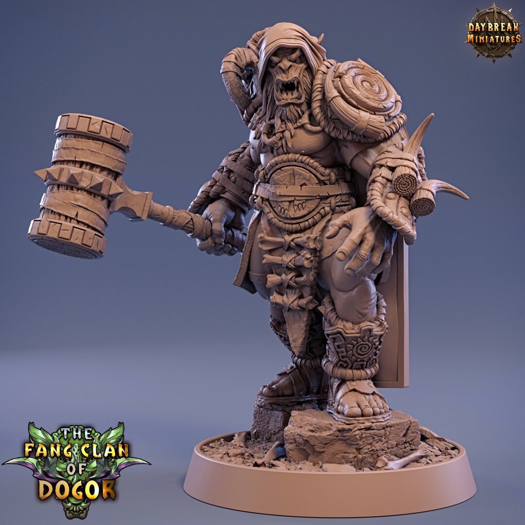 S'uura Sploit - Bugbear With Hood and Mace - Unpainted Miniature - Etsy