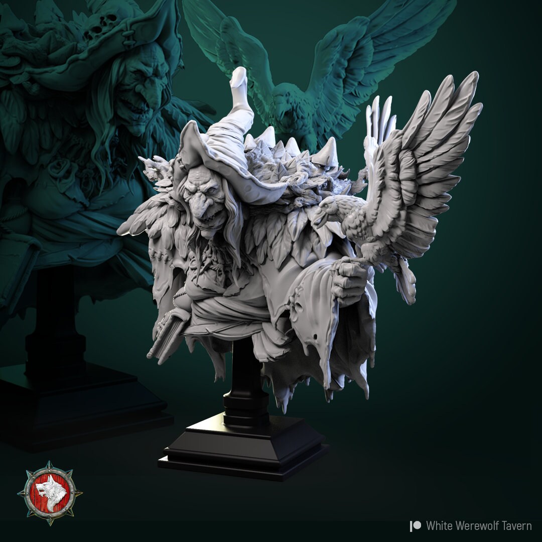 Rotten Peggy - Hag Bust - Unpainted Miniature Bust - Etsy