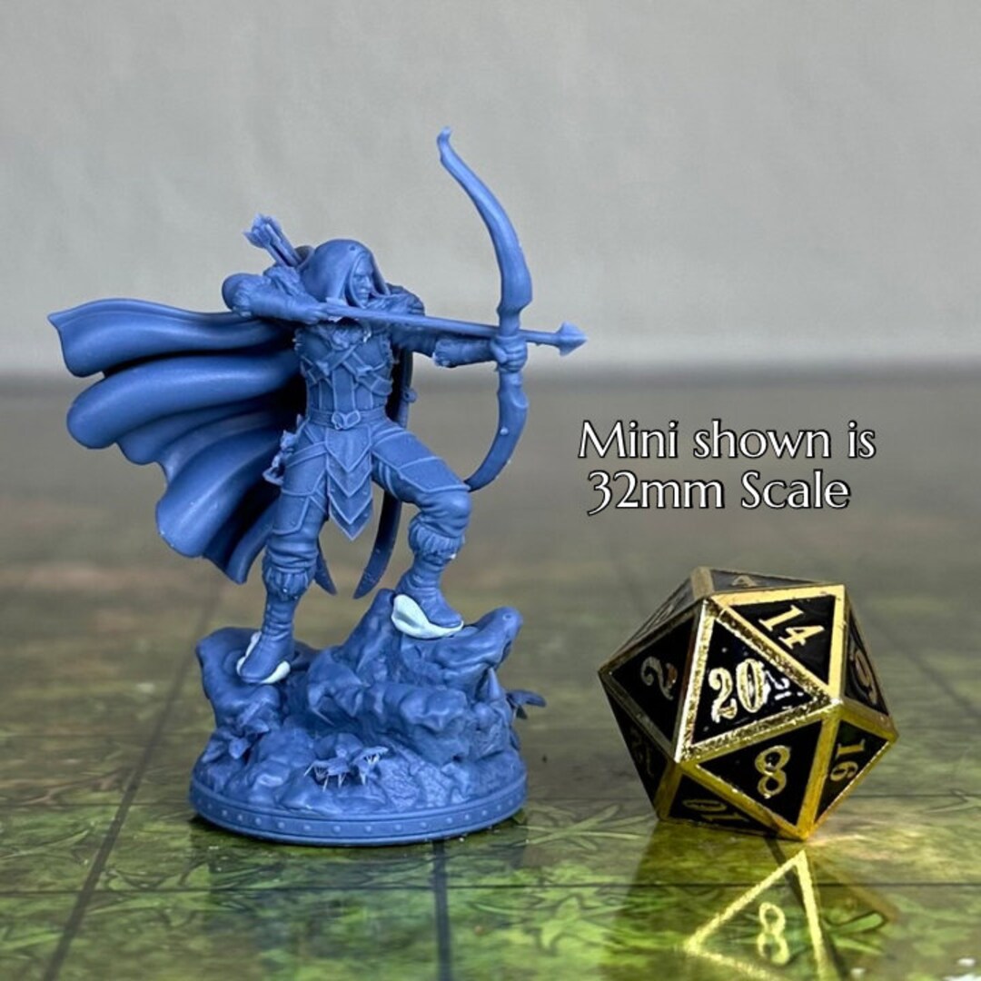 Varik Dun'ate, Snow Clothes, Dark Elf Ranger - Unpainted Miniature - Etsy