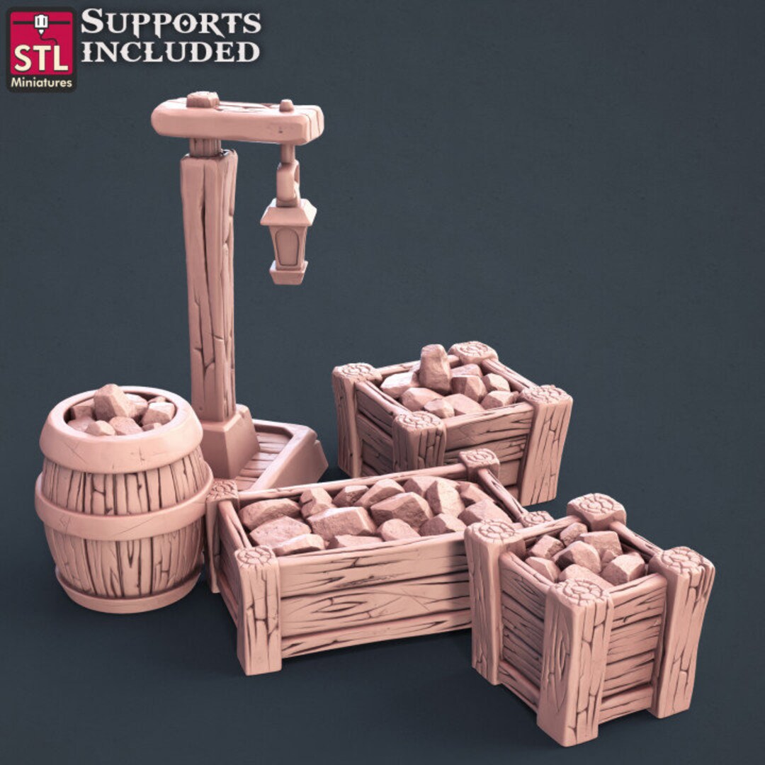 Ore Storage - Mine Crates - Unpainted Miniature - Etsy