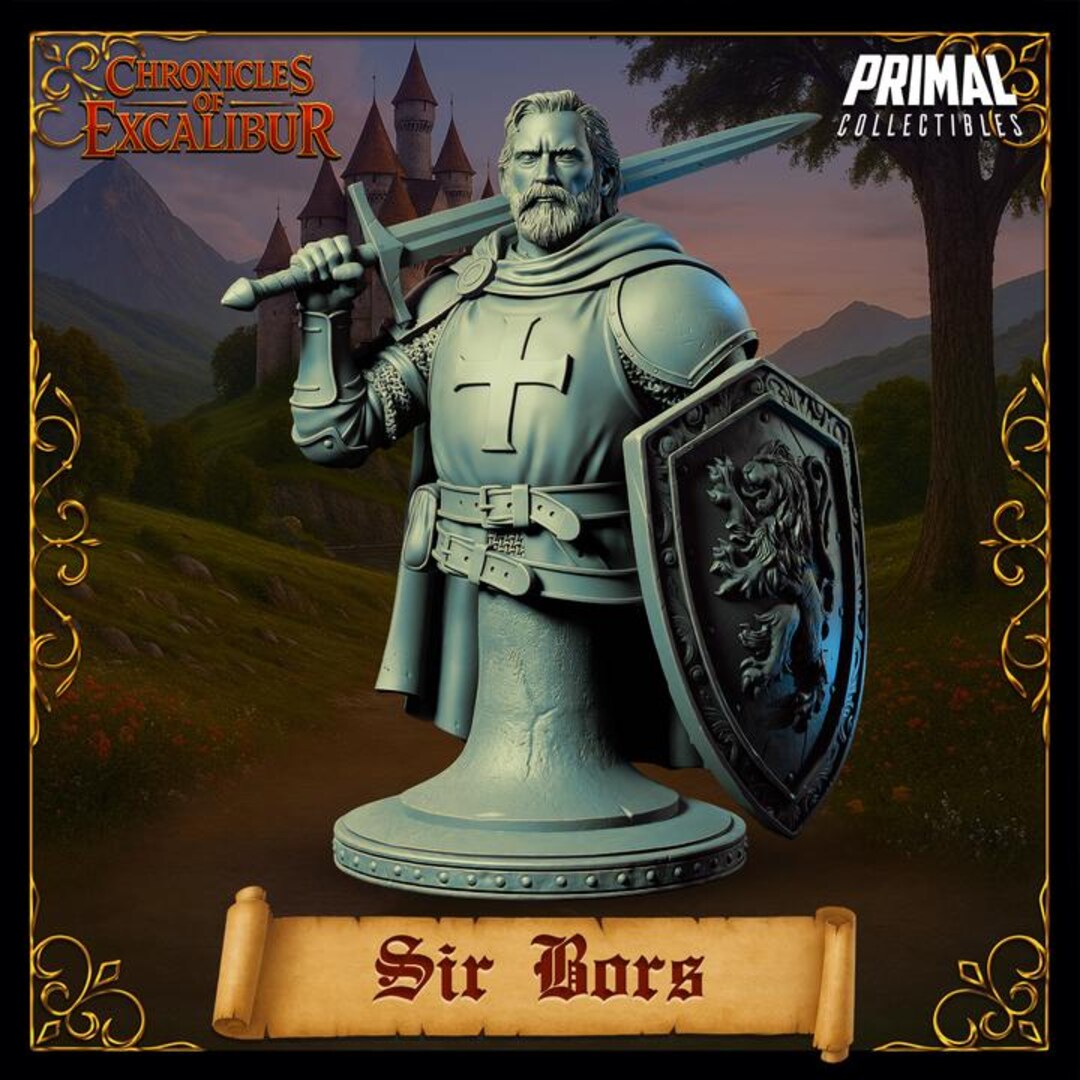 Human Knight, Sir Boris - Unpainted Miniature Bust - Etsy