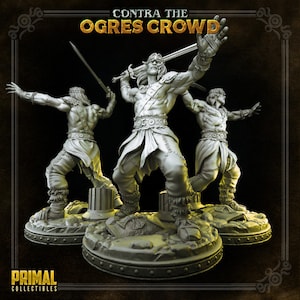 Boris - Barbarian - Contra the Ogres Crowd - Unpainted Miniature - Etsy
