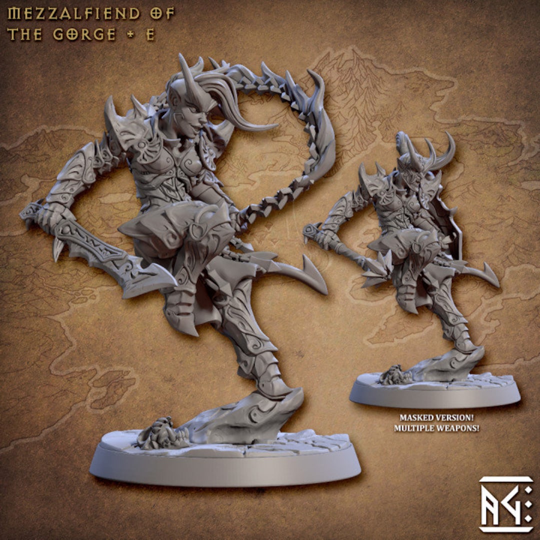 Mezzalfiend of the Gorge Pose E Unpainted Miniature - Etsy