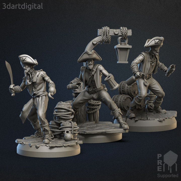 Pirate Crewmate Modular Miniature Unpainted Miniature - Etsy