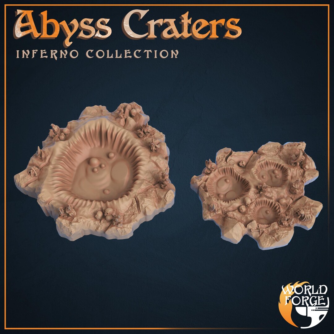 Abyss Craters - Inferno Collection - 32mm Scale - Unpainted Miniature ...